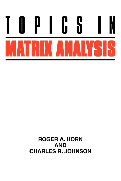 Topics In Matrix Analysis Daraz Lk