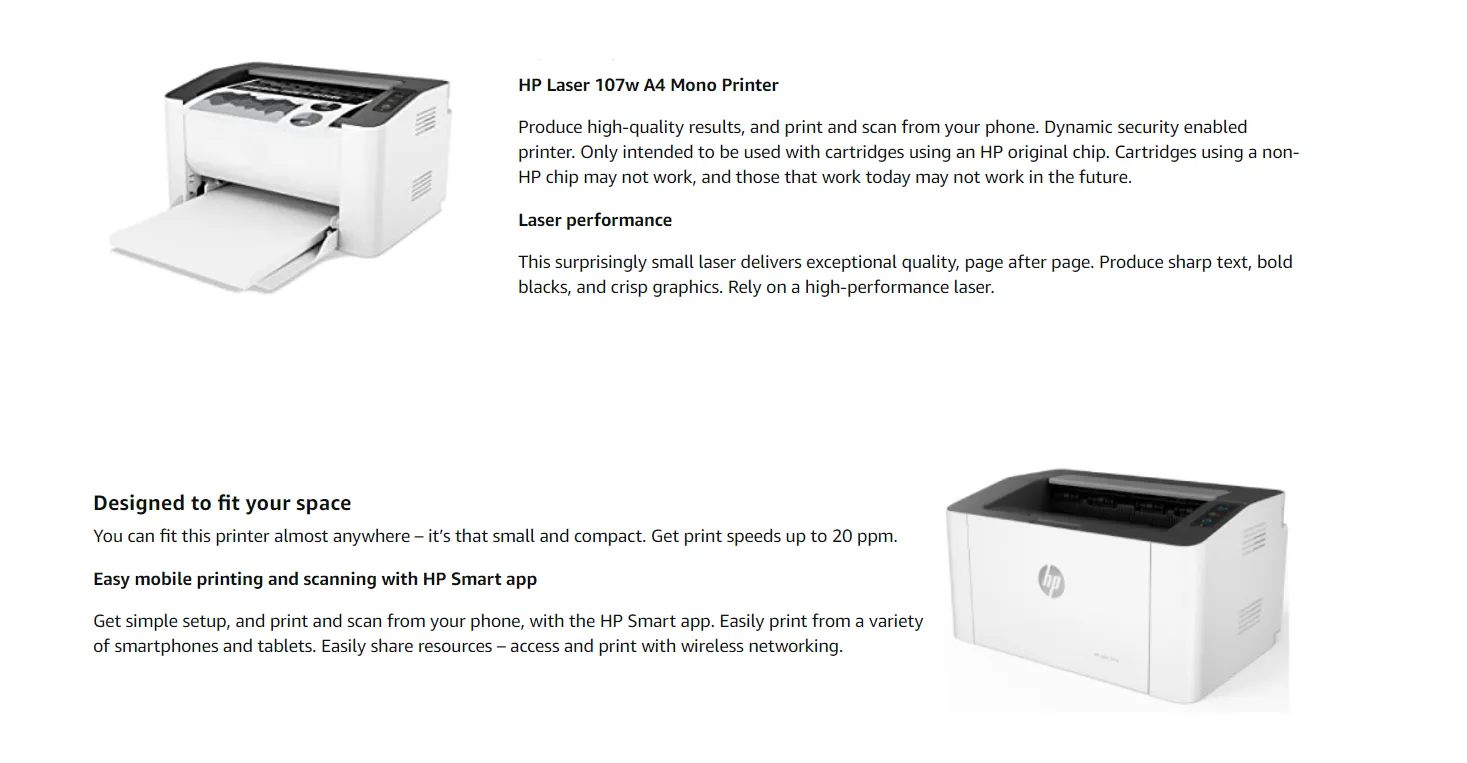 HP Laser 1008W Wireless Printer | Daraz.lk