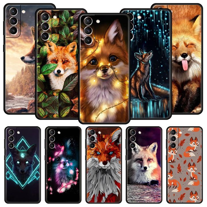 Cute Cartoon Animal Fox Case For Samsung Galaxy S22 S21 S20 Ultra FE 5G ...