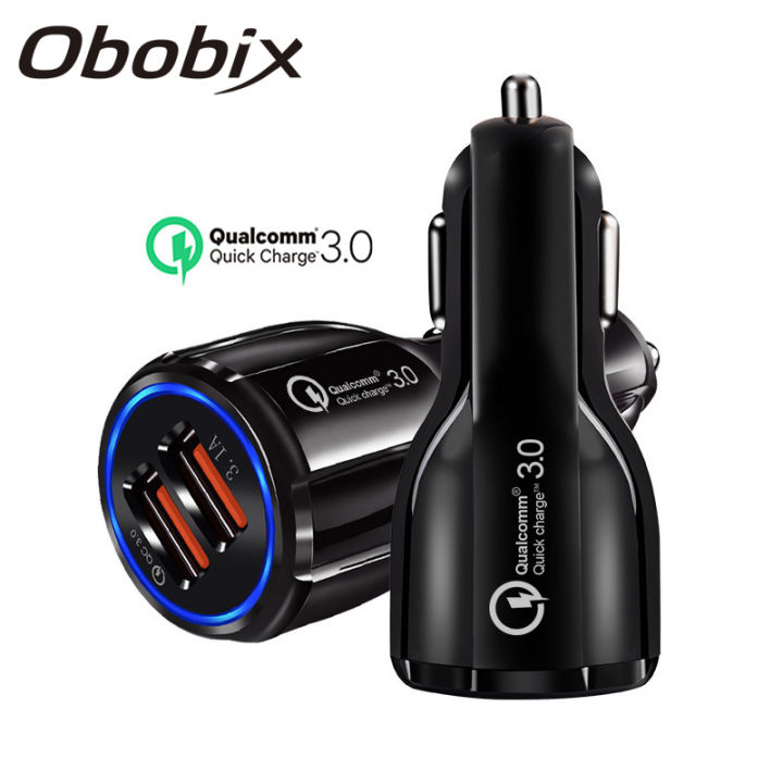 Qualcomm Quick Charge 3.0 Dual USB Car Charger LED 18W Mobile Phone QC ...