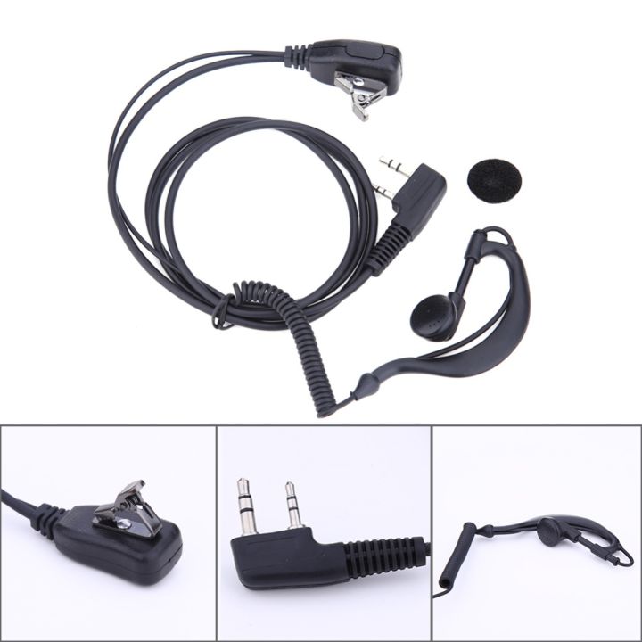 2 Pin Headset Earphone K-Plug Wired Two Way Ham Earpiece For Uv5r For ...