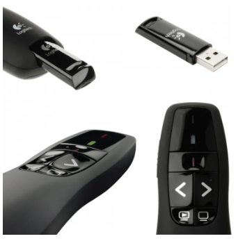 Logitech Laser Presentation Remote Pointer Genuine R400 Black | Daraz.lk