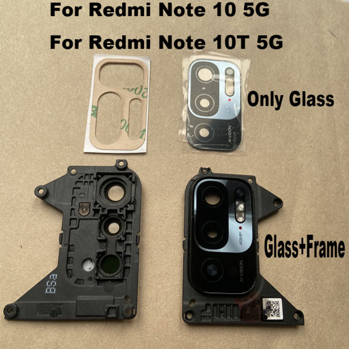 Rear Camera Glass For Redmi Note 10 10t 5g Back Glass Lens With Frame ...