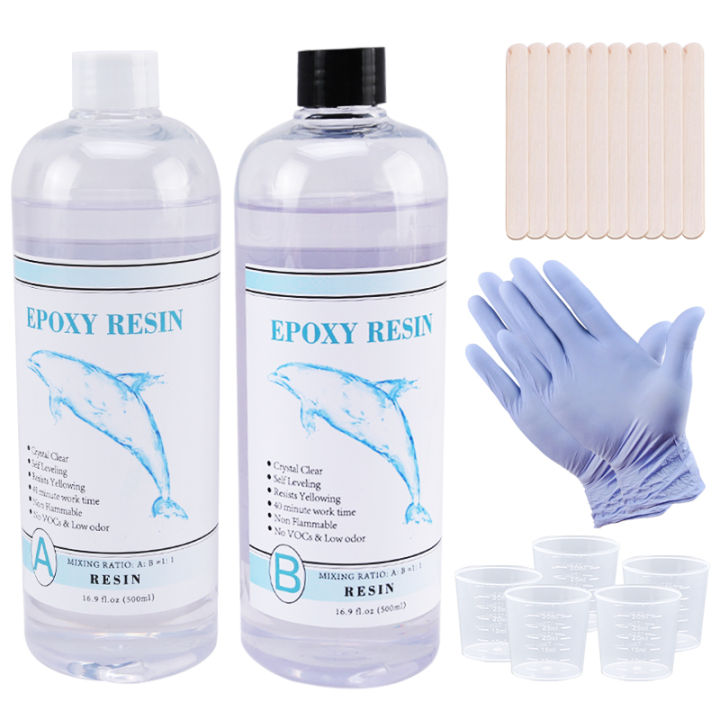 Libi【2025 Version】 1:1 Clear Epoxy Resin Crystal Clear Art Resin Epoxy ...