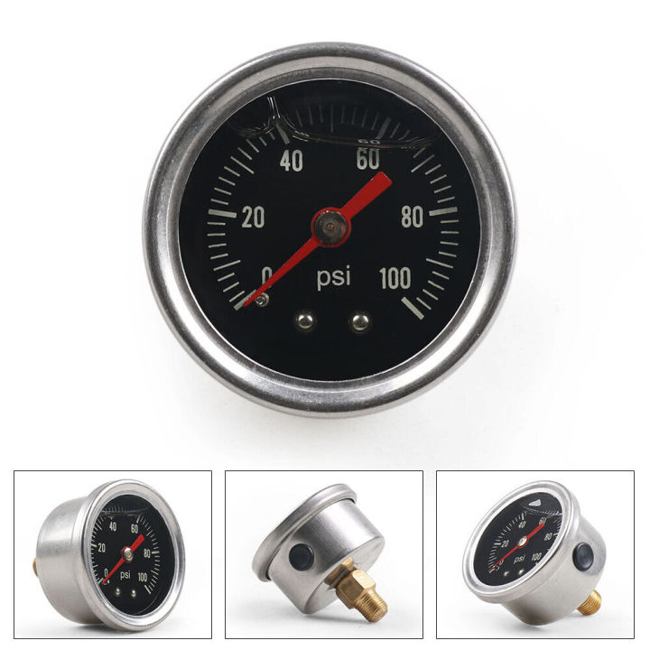 Kidlove Universal Adjustable Fuel Pressure Regulator Gauge 0-100psi ...