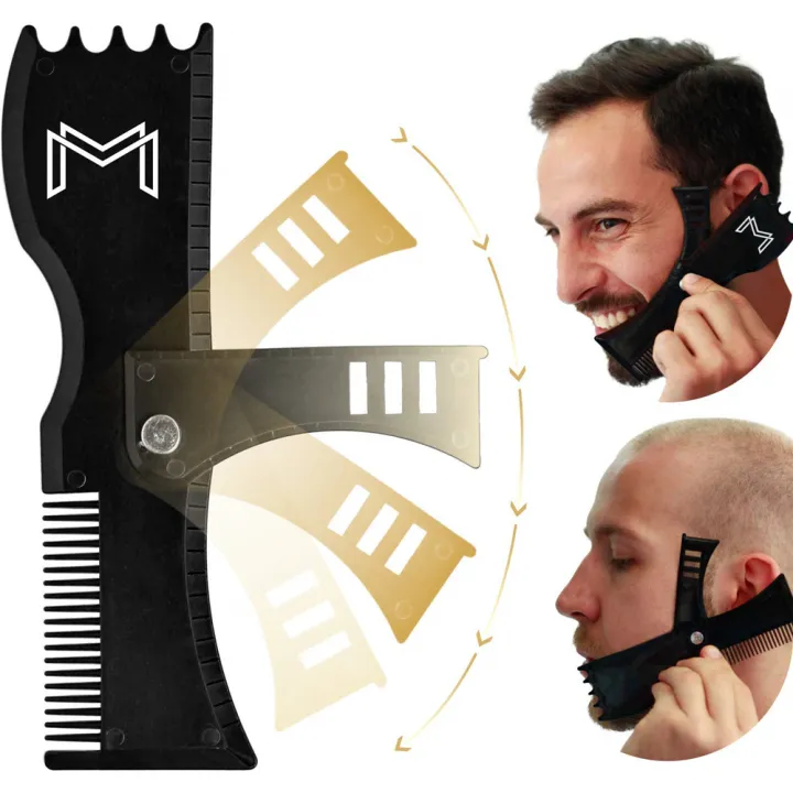 【Clay & Cloud】Adjustable Beard Shaping Tool Trimming Shaper Template ...
