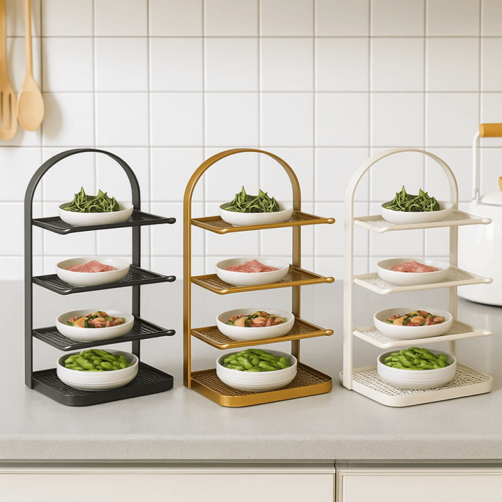 Multifunctional 2/3/4 Layers Food Preparation Tray Matal Large Capacity ...