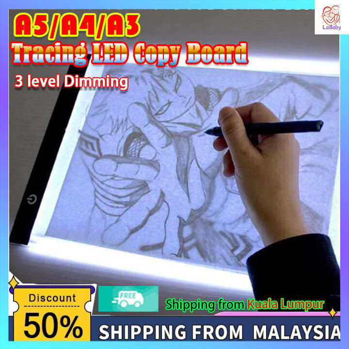 【Malaysia Ready Stock】A5/A4/A3 Tracing LED Copy Board, 3 level Dimming Ultra-Thin Adjustable ...