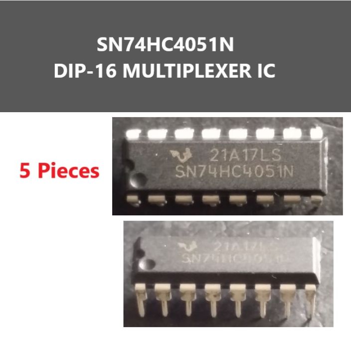5pcs of SN74HC4051N DIP-16 Multiplexer IC | Daraz.lk