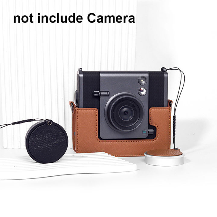 Anti-Scratch Lens Cap Dustproof Genuine Leather Instant Camera Lens ...