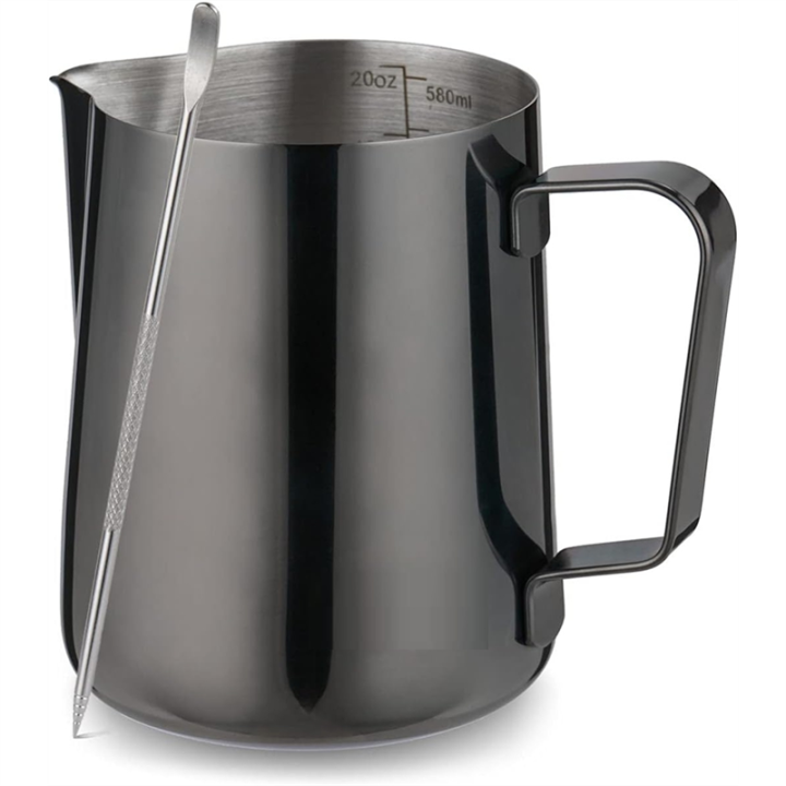 600ml(20oz) Stainless Steel Milk Coffee Frothing Pitcher Steaming ...