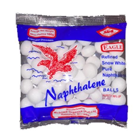 Refined Snow White Pure Naphthalene 50 Balls - 100g Eagle (Kapuru Bola ...