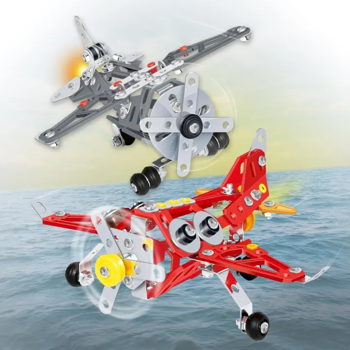 DIY Model Airplane Fighter Metal Building Toy - Airplane Kits Model Set ...
