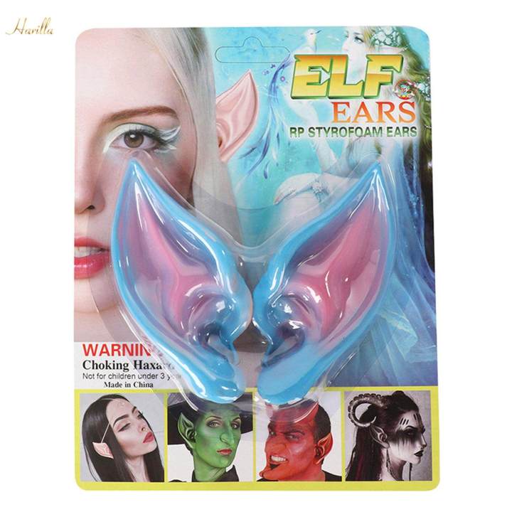 Elf False Ears Live Broadcast Props Carnival Masquerade Cosplay Blue ...