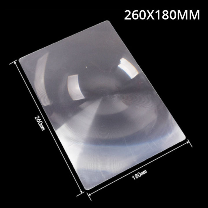 Large Size 260x180mm Fresnel Lens 3x Reading Magnifying Glass Lens ...
