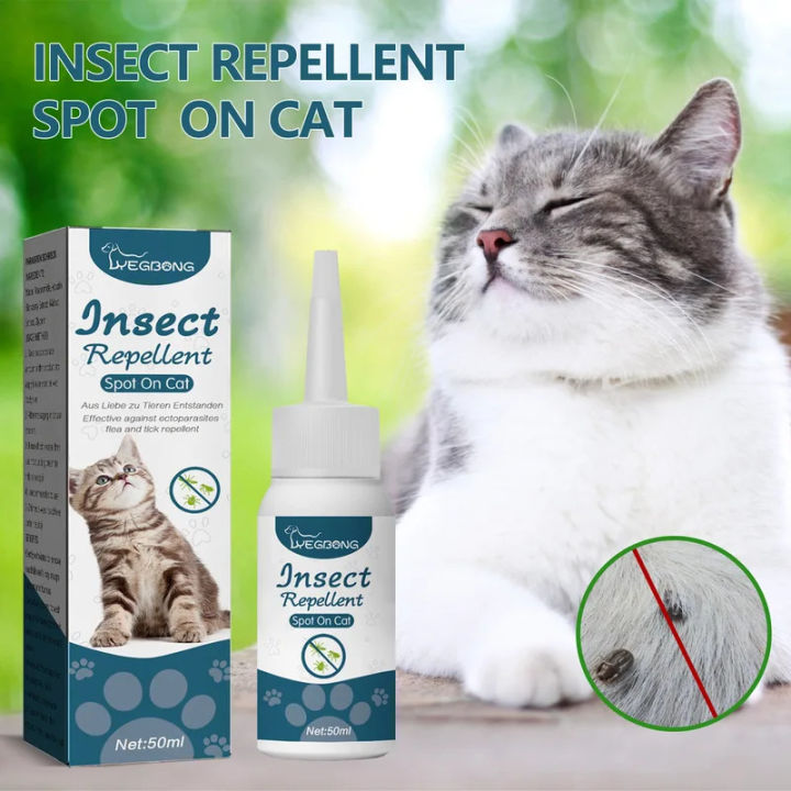 Anti-flea tick agent for pets, insect repellent for cats and dogs, skin ...