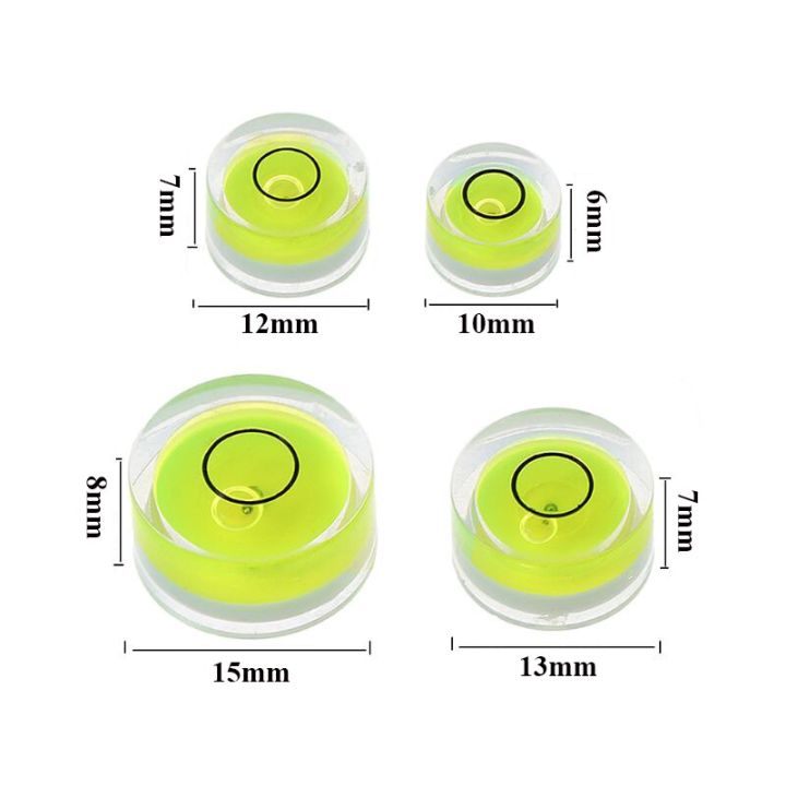 5Pcs Precision Circular Mini Spirit Level Set Meter Bubble Inclinometer ...