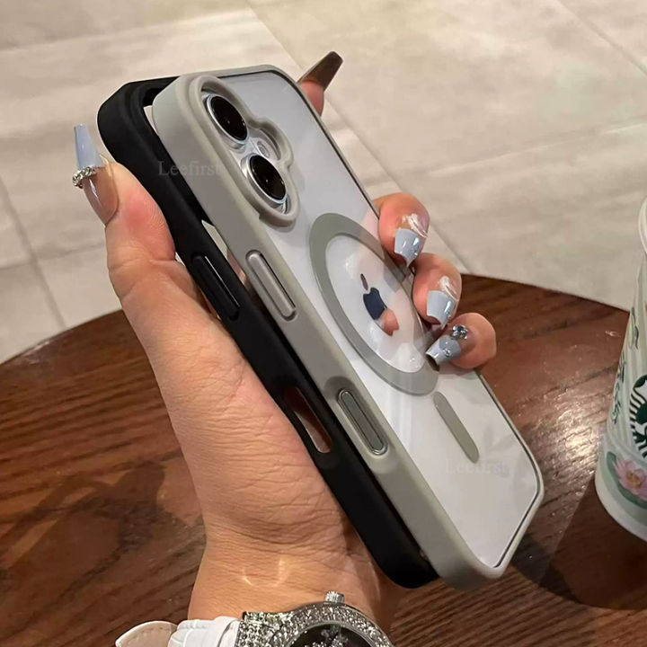 New Acrylic Magnetic Clear Case For iPhone 16 15 14 13 12 11 Pro Max 16 ...