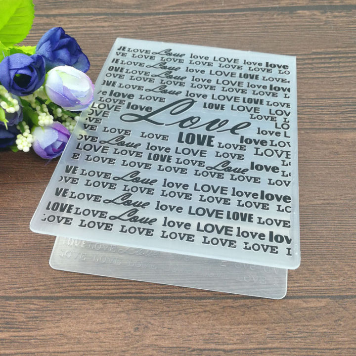 Letter Love Plastic Embossing Folders For Diy Scrapbooking Paper Craft ...