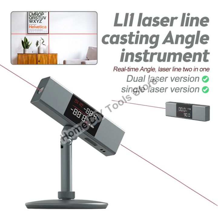 LI1 Laser Protractor Digital Inclinometer Angle Measure 2 in 1 Laser ...