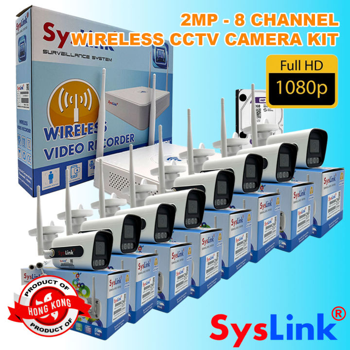 SysLink 2MP -8 Channel Wireless CCTV Camera Kit With 8Ch 2MP Wireless ...