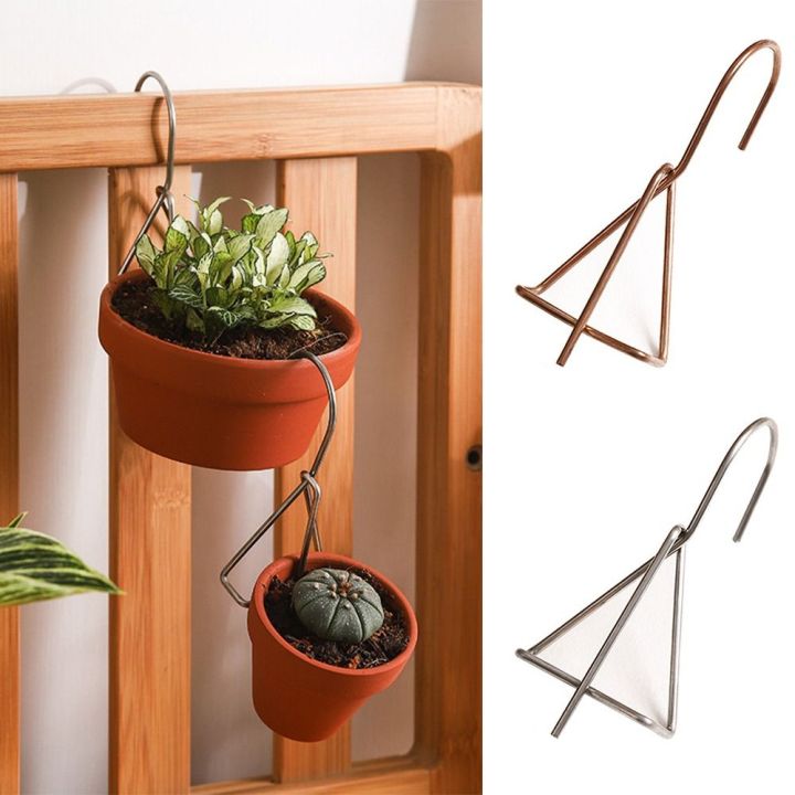 Garden Supplies Pot Hanger Hook Easy to Use Stainless steel Wall Clay ...