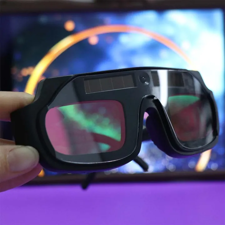 Universal Solar Powered Automatic Dimming Welding Glasses Anti-glare ...