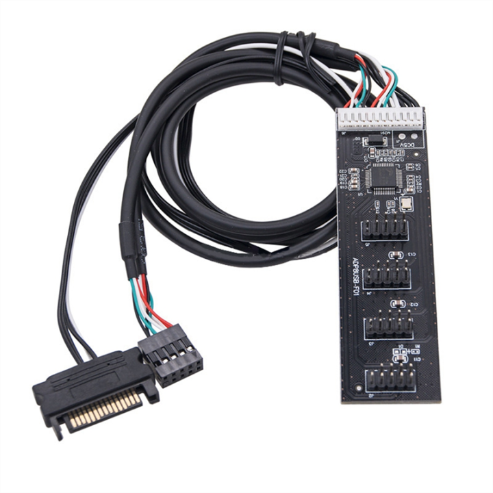 USB2.0 Header Splitter 9 Pin 1 to 4 Extension Hub Splitter with SATA ...