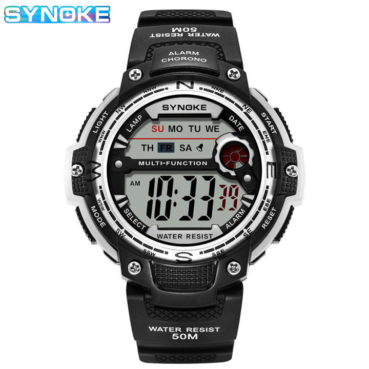 【ThinkWay】SYNOKE Men's Watch Original Sports Luxury Waterproof Alarm ...