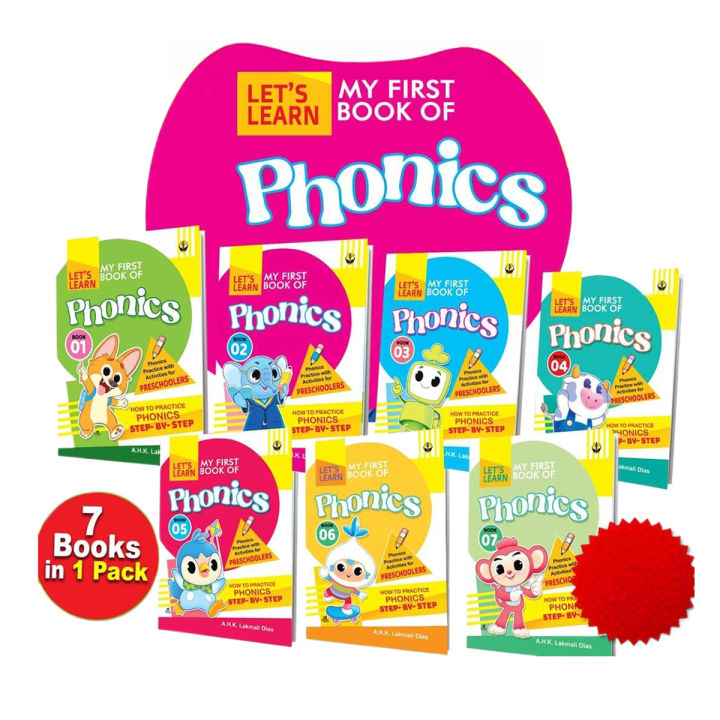 Easy Phonics 7 Activity Books in one pack for Pre School & Grade 01 ...
