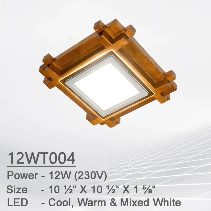 Wood Light Fixtures Ceiling | Slab | Wall 3 Colors LED | Daraz.lk