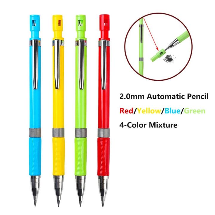 Simple 5.0mm Mechanical Pencil With Pencil Sharpener Smooth Writing 2B ...