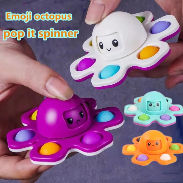 【COD New Tik Tok Pop It Fidget Toy flip face-changing octopus rodent extermination pioneer ...
