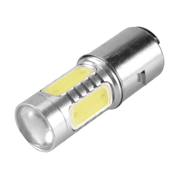 12V BA20D H6 4 COB LED White Bulb Light For Motorcycle Bike Moped ATV ...
