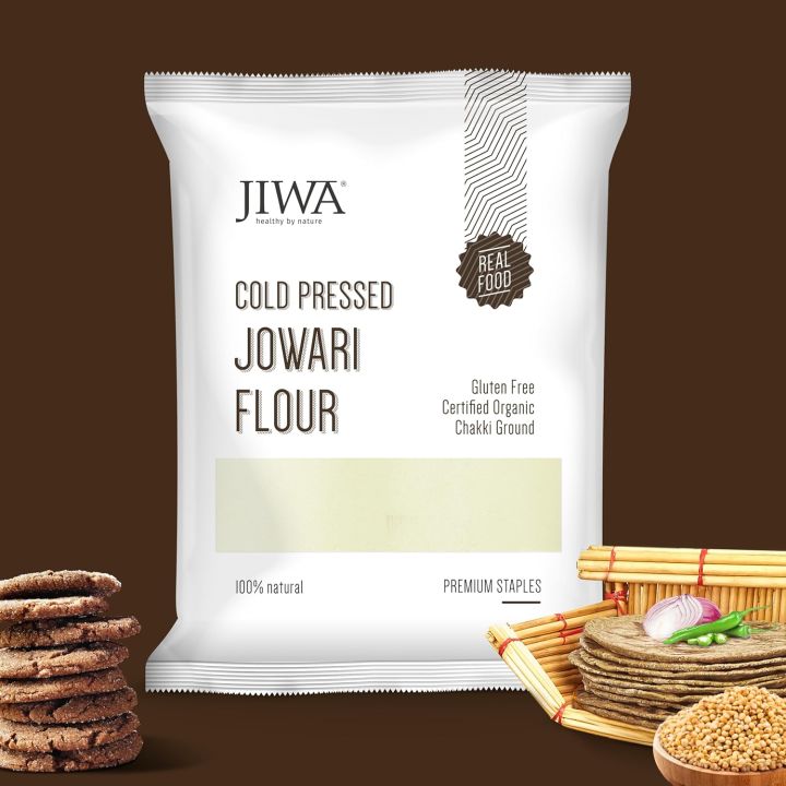 JIWA healthy by nature Organic Jowar Flour / Atta| Soft Fluffy Rotis ...