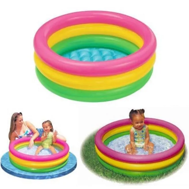 Intex Inflatable Baby Pool, Multi Color for Baby Small Swimming Pool ...