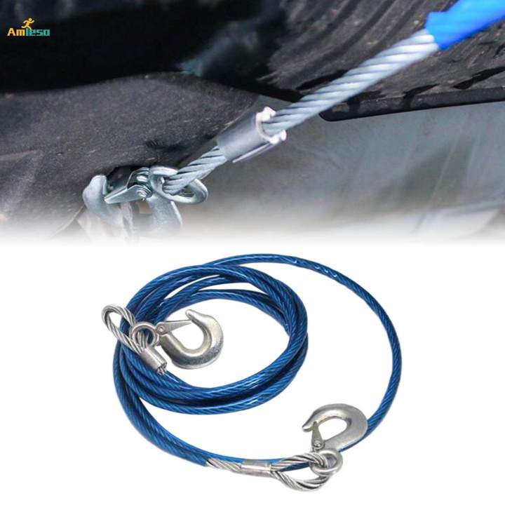 Heavy Duty Tow Strap with Hooks Auto Accessory Heavy Duty Recovery Rope ...