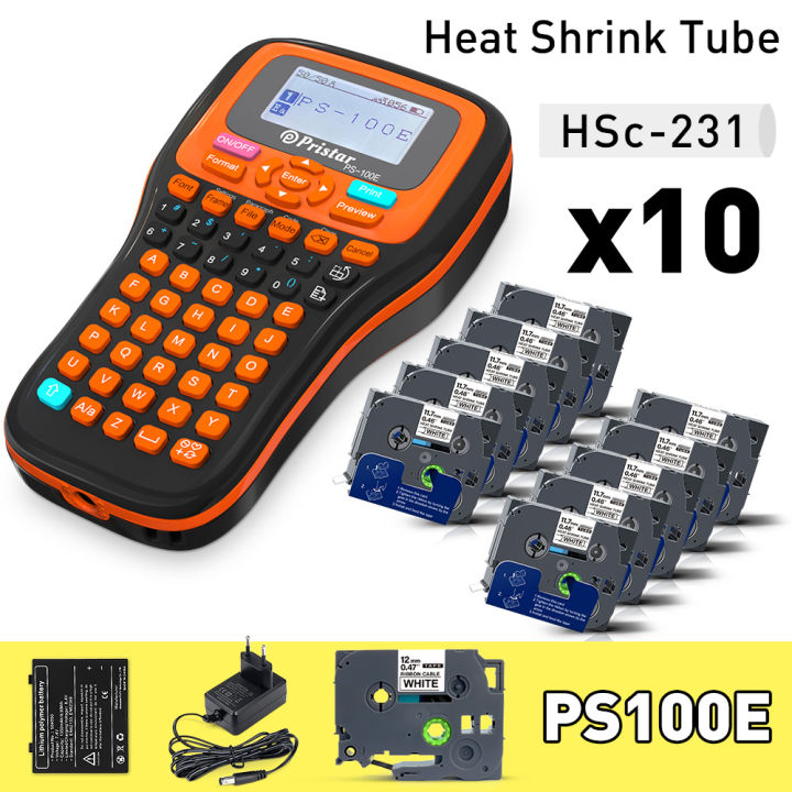 Luhuai CVC PS100E Auto Cutting Label Printer with 10PK Heat Shrink Tube ...