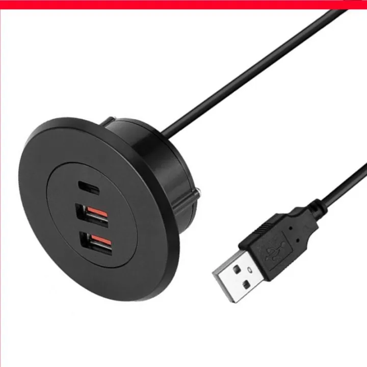 547E USB Type C Desk Grommets Hub 3 Port Organizers for Cable ...