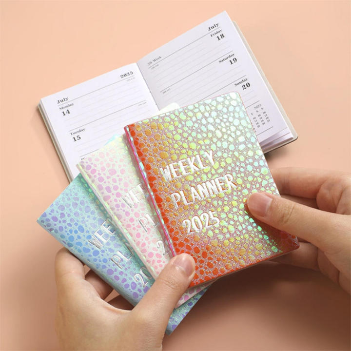 Mini Notebook 12 Months A7 Planner Pocket Colourful Diary for ...