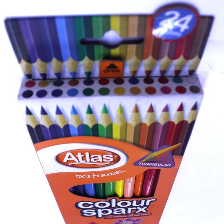 Atlas 24 colour pencil-MULTI | Daraz.lk