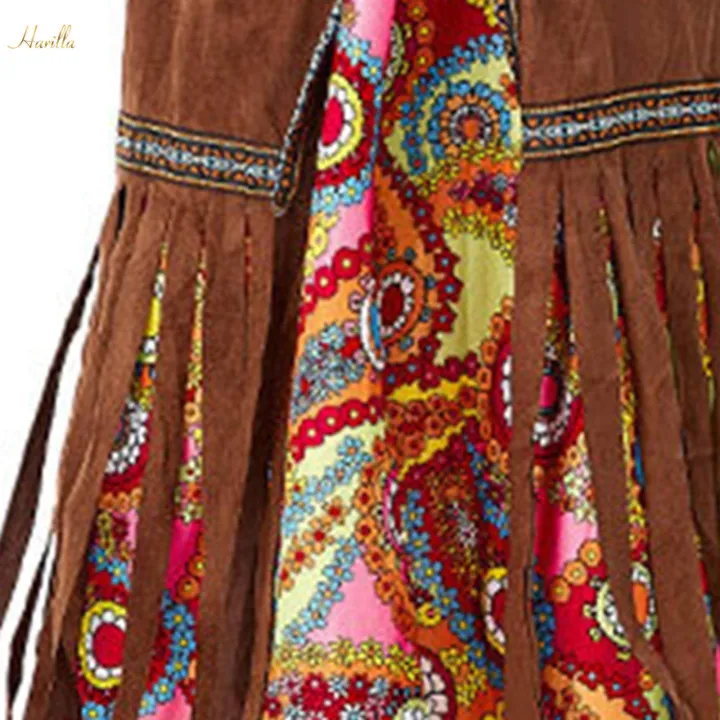 Hippie Costume Women Girls 60S 70S Disco Outfit for Halloween Disco ...