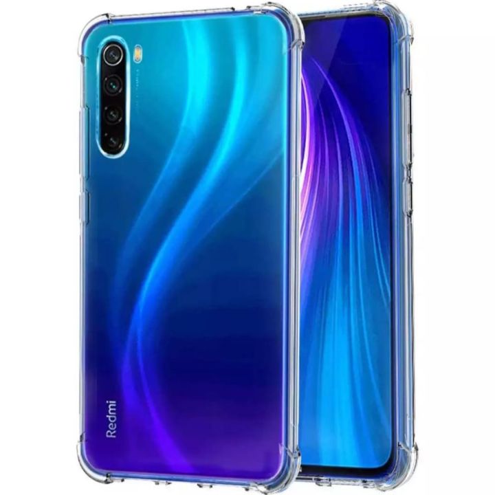 Transparent Silicone Bumper Back Cover for Redmi Note 8 with Raised ...