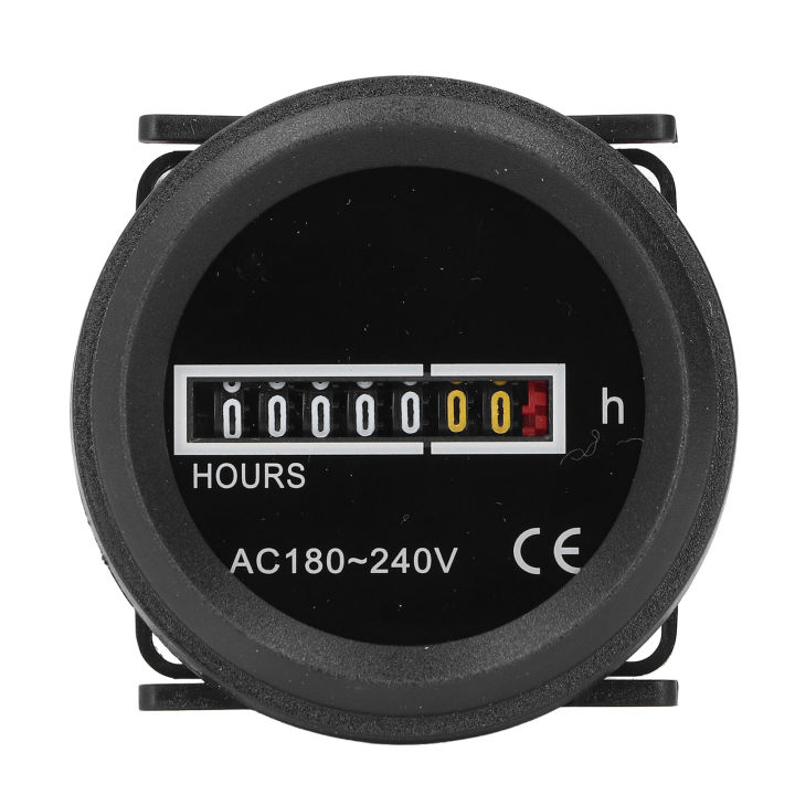Hour Meter PC Compact Mechanical Hour Meter High Accuracy Multifunctional 180-240VAC for ...