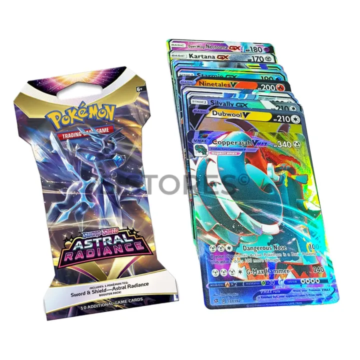 10pcs Pokemon Cards 1 Booster Pack (Astral Radiance) (A Grade) | Daraz.lk