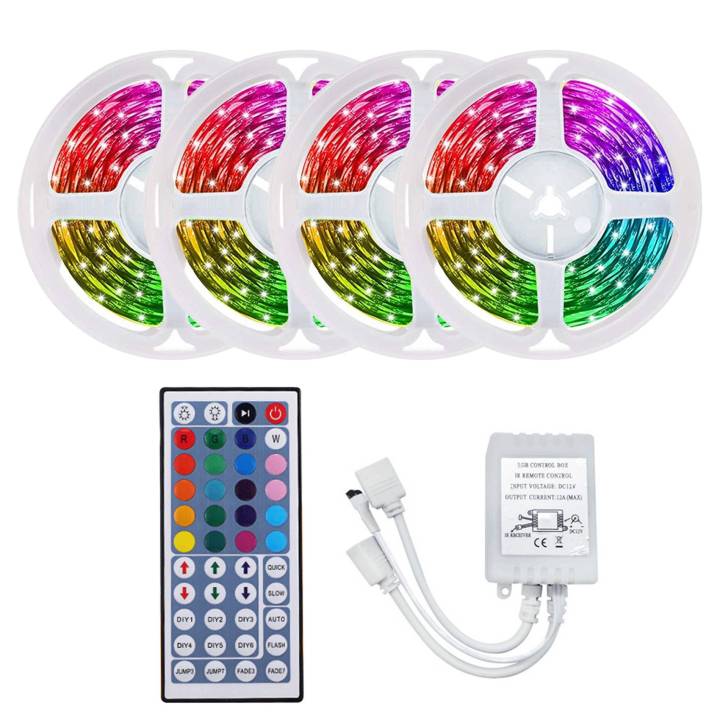 20M RGB LED Strip Light 3528 1200LEDs Flexible LED Light Strip with 44 ...