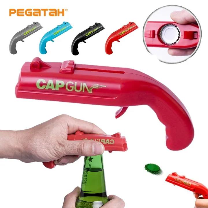 【HOT】 Cap Gun Beer Bottle Opener Portable Beverage Drinking Opening Gun ...