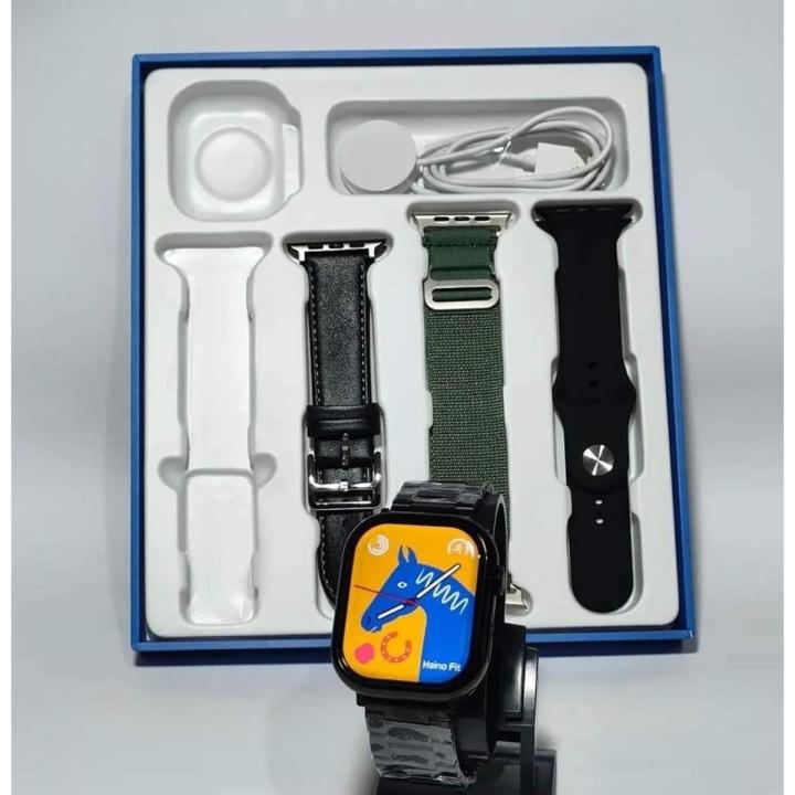 HainoTeko Series 9 T87 Max Smart Watch 2023 model supports android & IOS calls enables Top ...