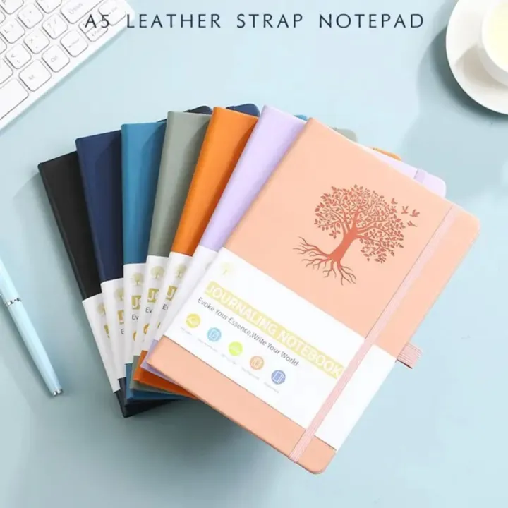 Elastic Strap Journal Notebook – A5 Faux Leather Planner for Office ...