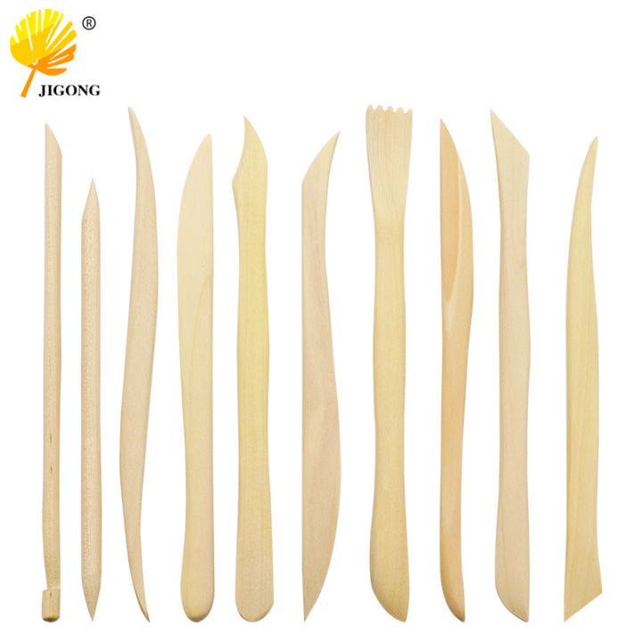 10Pcs Carving Crafts Wooden/Plastic Clay Sculpture Knife Pottery Sharpen Modeling Little ...